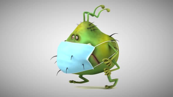 Fun virus with a mask, Motion Graphics | VideoHive