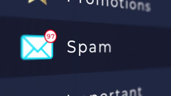 Spam Mail with Animated Counting Numbers Mouse Click, Motion Graphics