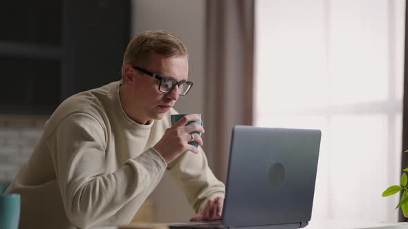 Working From Home Man, Stock Footage | VideoHive