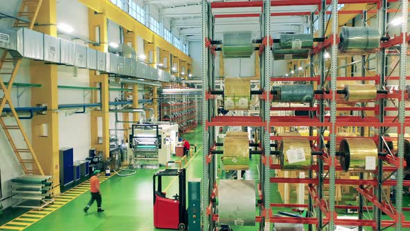 Large Plastic Manufacturing Plant Located Indoors, Stock Footage ...