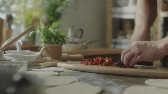 Chef Cutting Food Ingredients, Stock Footage | VideoHive