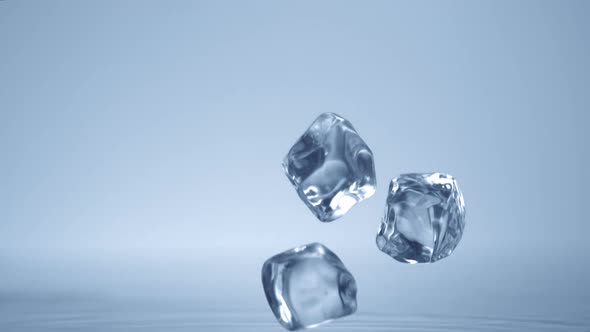 Dropping ice cubes, Slow Motion, Stock Footage | VideoHive
