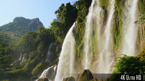 4K Picturesque Sunny Waterfall in Southeast Asia, Stock Footage | VideoHive