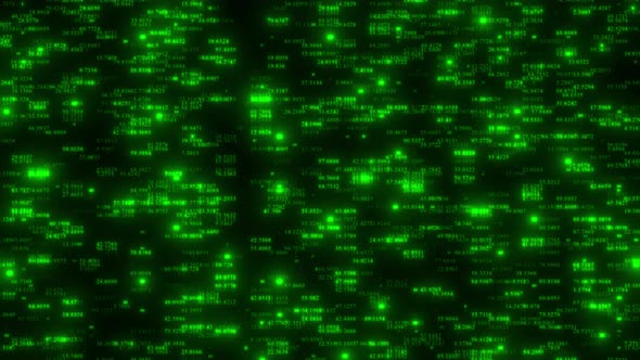 Green Matrix style number passing Right to left, Numbers Moving Down ...
