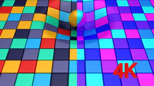 Moving Sphere Changes Cubes, Motion Graphics | VideoHive