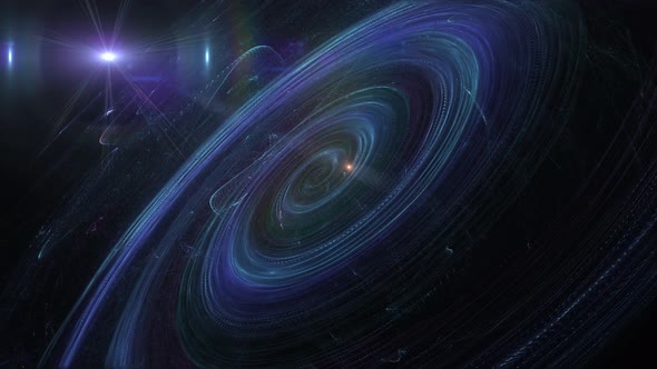 4k background with animated rotation of abstract galaxy, Motion Graphics