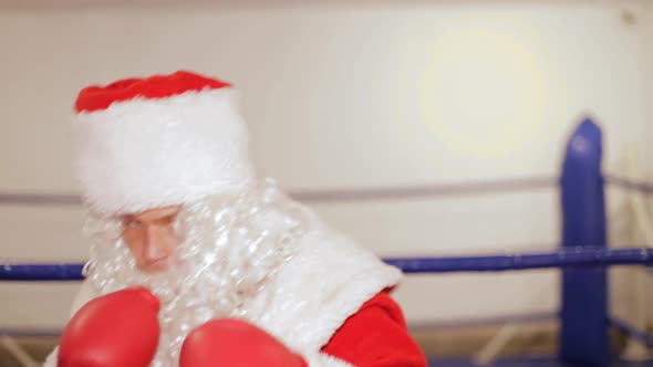 Santa Claus Boxer with Red Gloves, Stock Footage | VideoHive