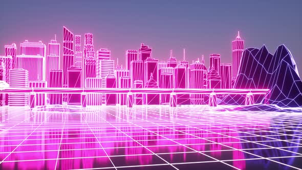 Futuristic Digital Smart City Animation, Motion Graphics | VideoHive