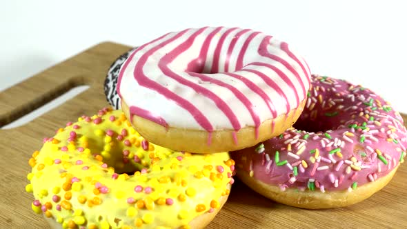Rotating Donuts with Different Fillings on the, Stock Footage | VideoHive