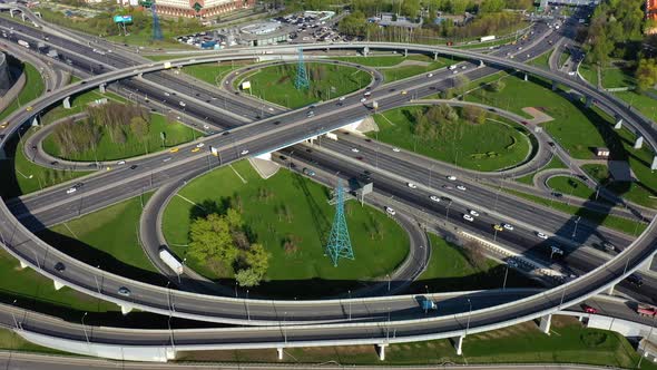 Freeway Intersection Traffic Trails in Moscow, Stock Footage | VideoHive