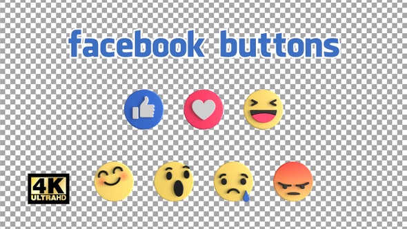 FB Reaction Buttons, Motion Graphics | VideoHive