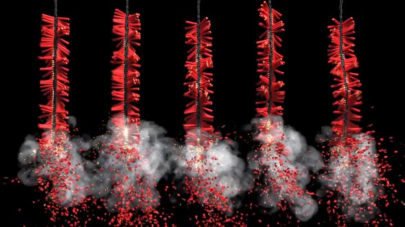 Chinese New Year Firecrackers 5 Strings, Motion Graphics | VideoHive