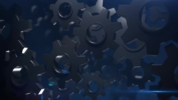 gears in motion. animation loop on the theme of the mechanism or ...