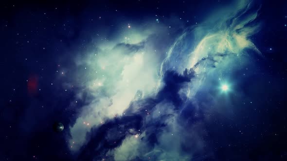 Blue Galaxy in Outer Space, Motion Graphics | VideoHive