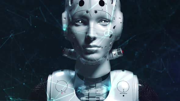 robot woman, sci-fi woman animation, Motion Graphics | VideoHive