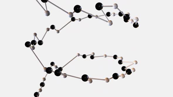 Chain of Connected Atoms and Molecules, Motion Graphics | VideoHive