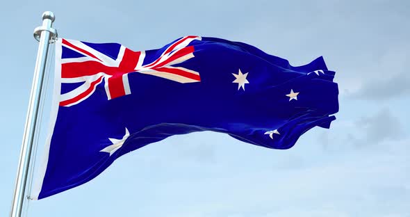 Australia Republic Flag Waving loop 4K, Motion Graphics | VideoHive