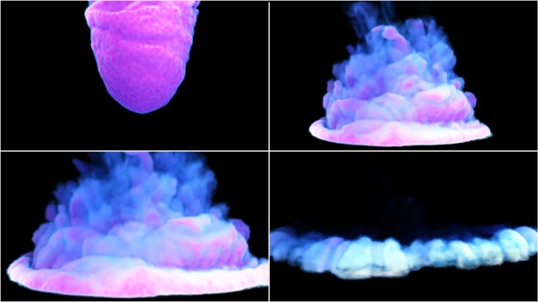 Colorful Smoke Falling, Motion Graphics | VideoHive