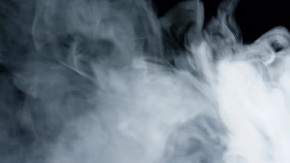 White Abstract Smoky Explosion Over The Black Background, Stock Footage