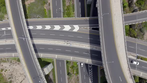 Timelapse of a Massive multi level highway interchange with traffic on ...