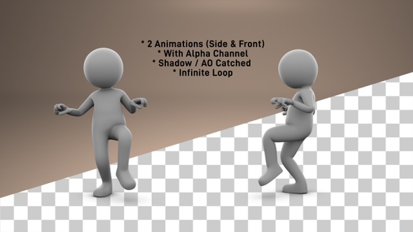 Stick Figure Tip Toe Walk - 2 Pack, Motion Graphics | VideoHive