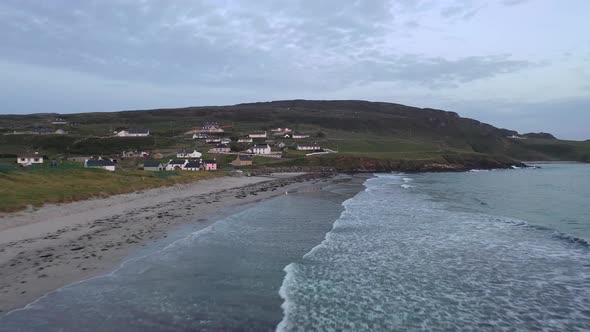 Aerial View of Maghery Beach - County Donegal, Ireland, Stock Footage
