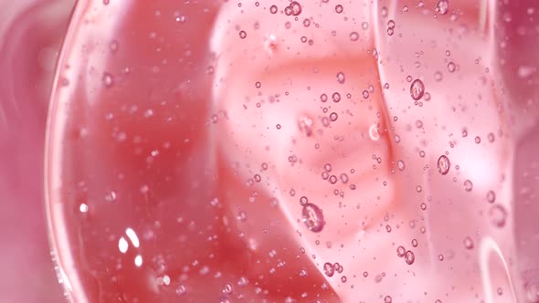 Transparent Pink Cosmetics Serum Fluid Gel Vertical Beauty Cream Rose ...