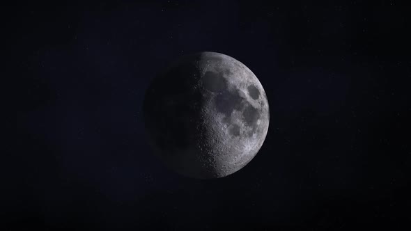 Lunar animation. Timelapse of the moon phases which change over a month ...