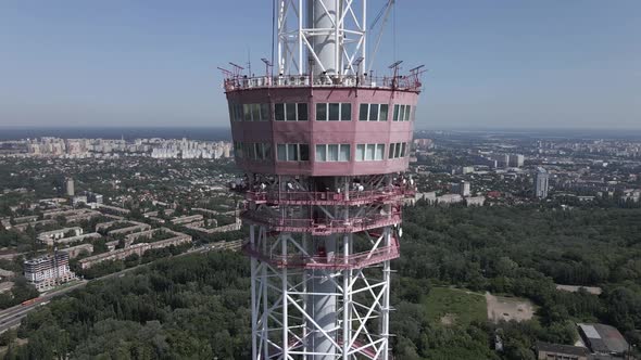 Kyiv. Ukraine: TV Tower. Aerial View., Stock Footage | VideoHive