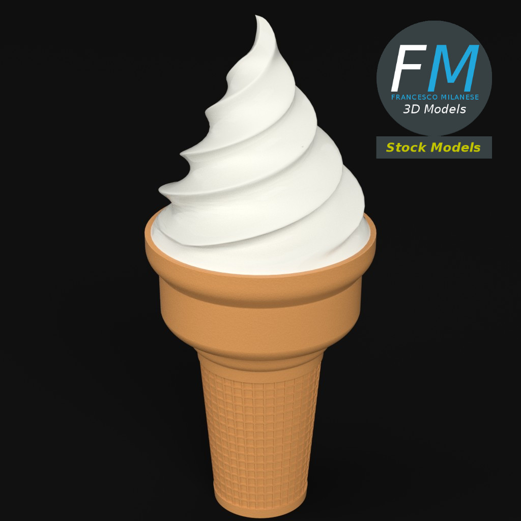 Stylized ice cream cone 2 by FrancescoMilanese85 | 3DOcean