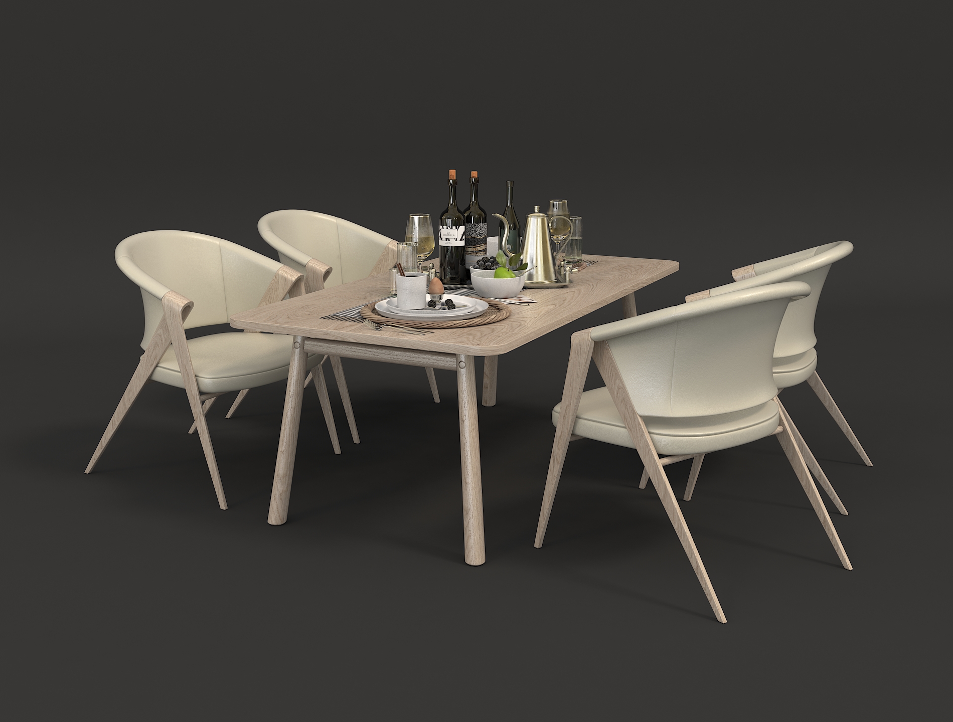 Contemporary Design Table and Chair Set 5 by nhattuankts | 3DOcean