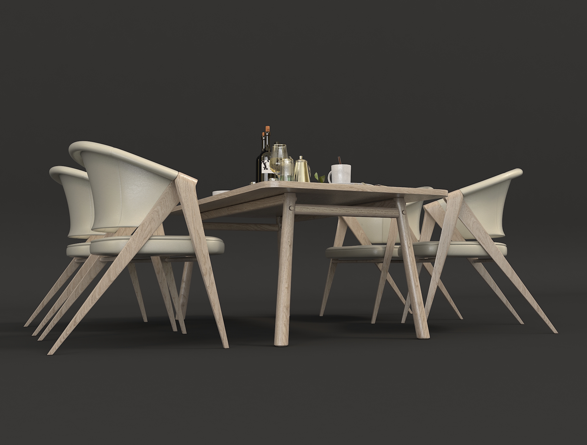 Contemporary Design Table and Chair Set 5 by nhattuankts | 3DOcean