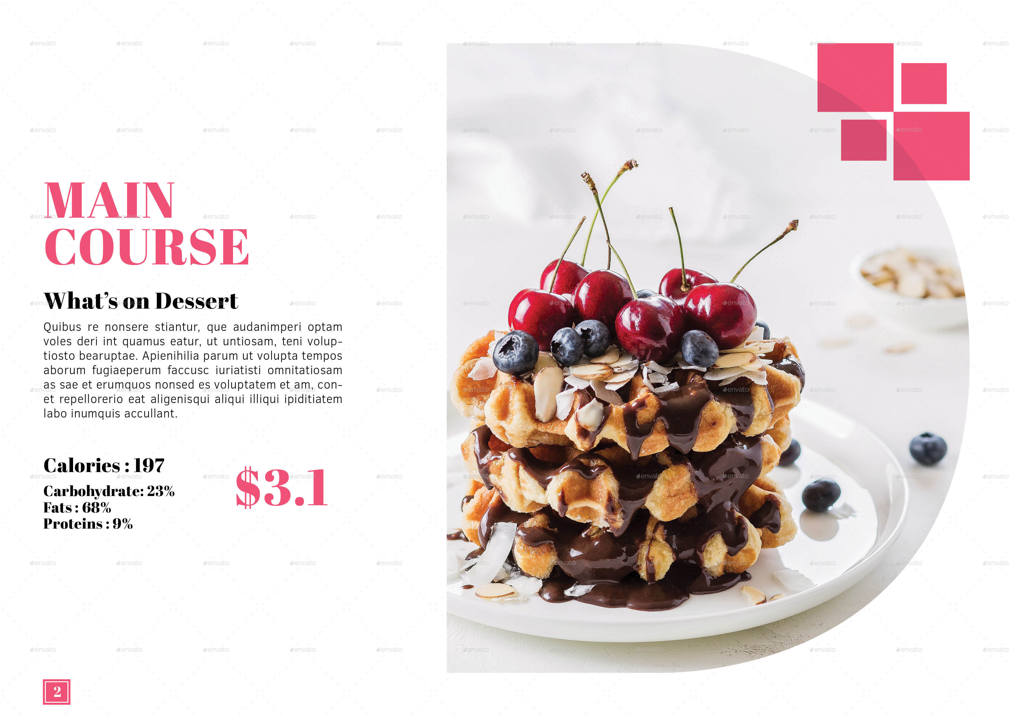 Dessert Menu Template, Print Templates | GraphicRiver