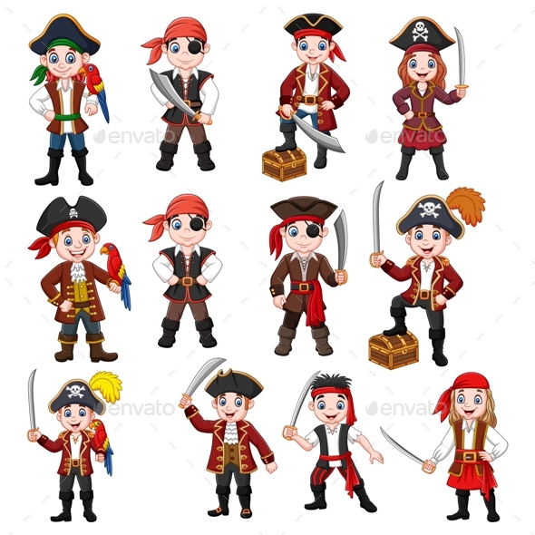 Pirates Clipart Vector Set, Vectors | GraphicRiver