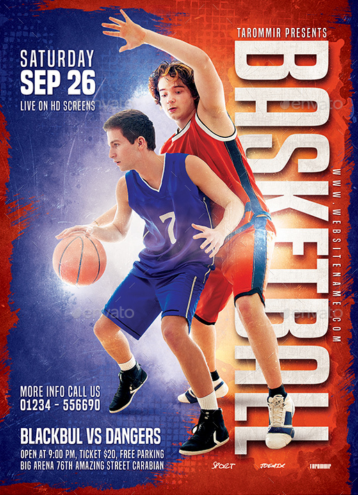 Basketball Flyer, Print Templates | GraphicRiver