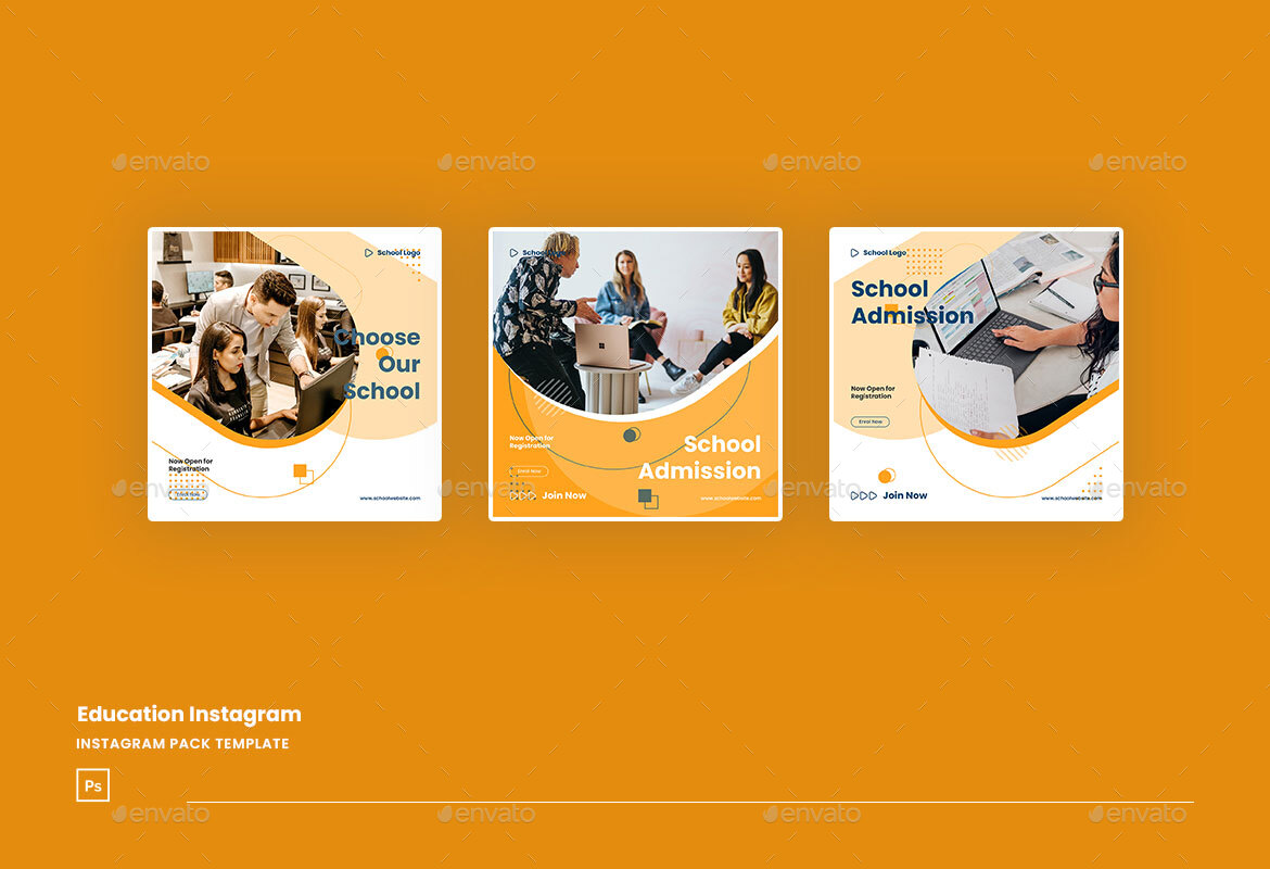 Elegant Education Instagram Post Template Vol.2, Web Elements ...