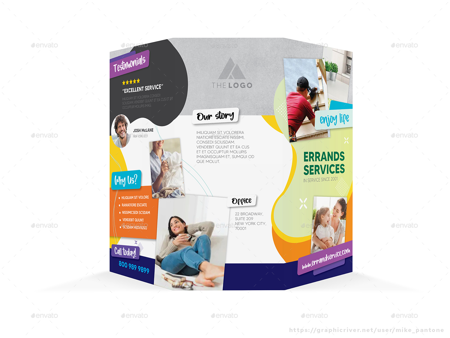 Errand Service Trifold Brochure, Print Templates | GraphicRiver