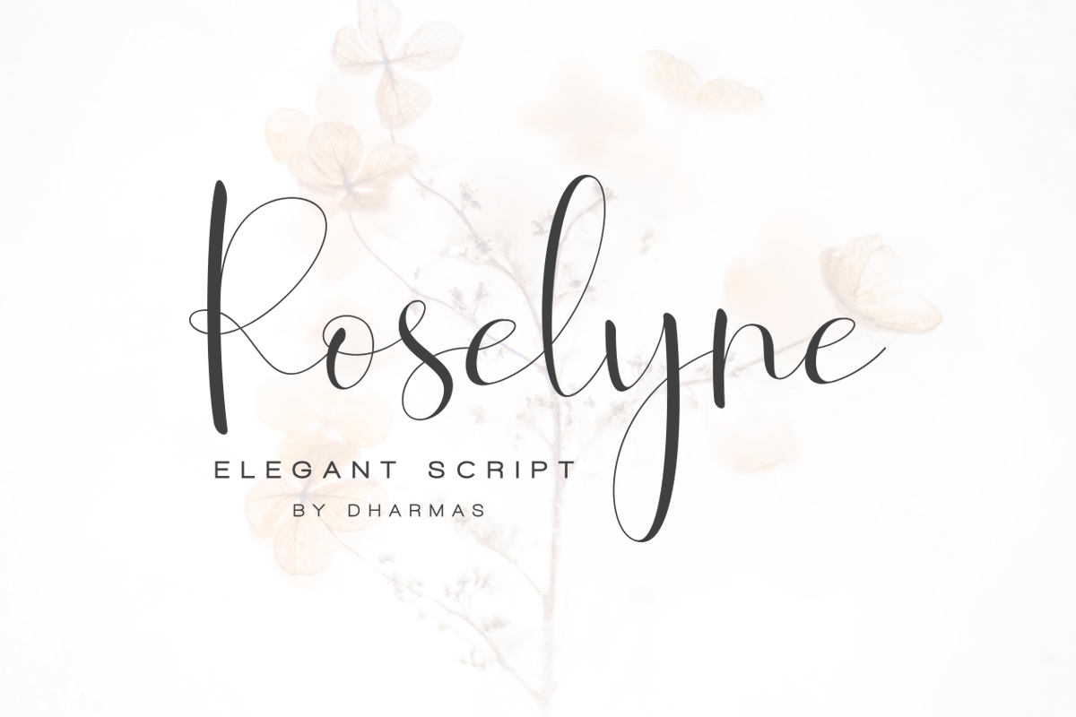 Roselyne - Caligraphy Script by dharmasstudio | GraphicRiver