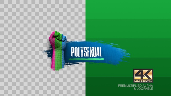 Polysexual Gender Sign Background Animation 4k, Motion Graphics | VideoHive
