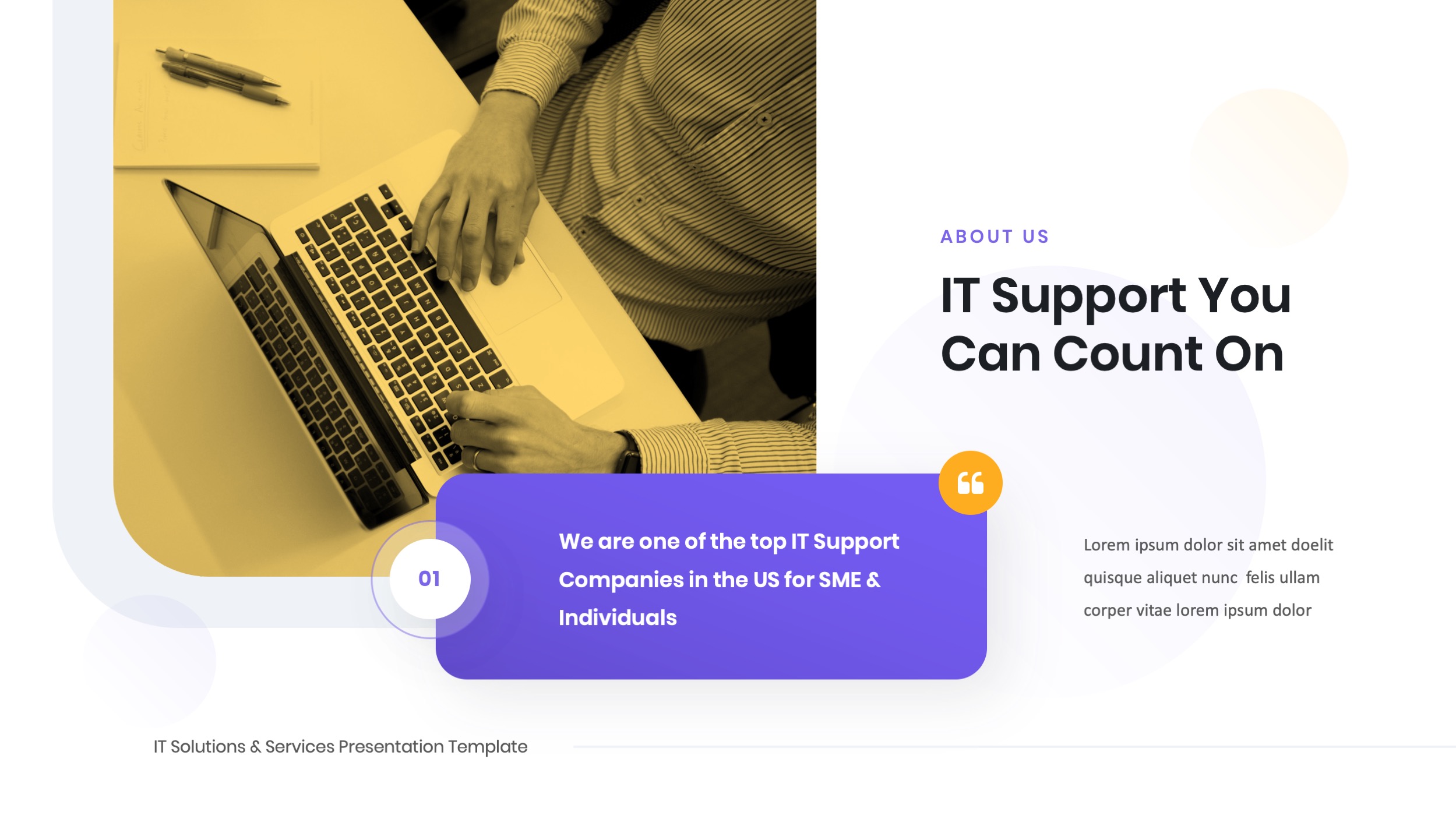 IT Solutions PowerPoint Presentation Template, Presentation Templates