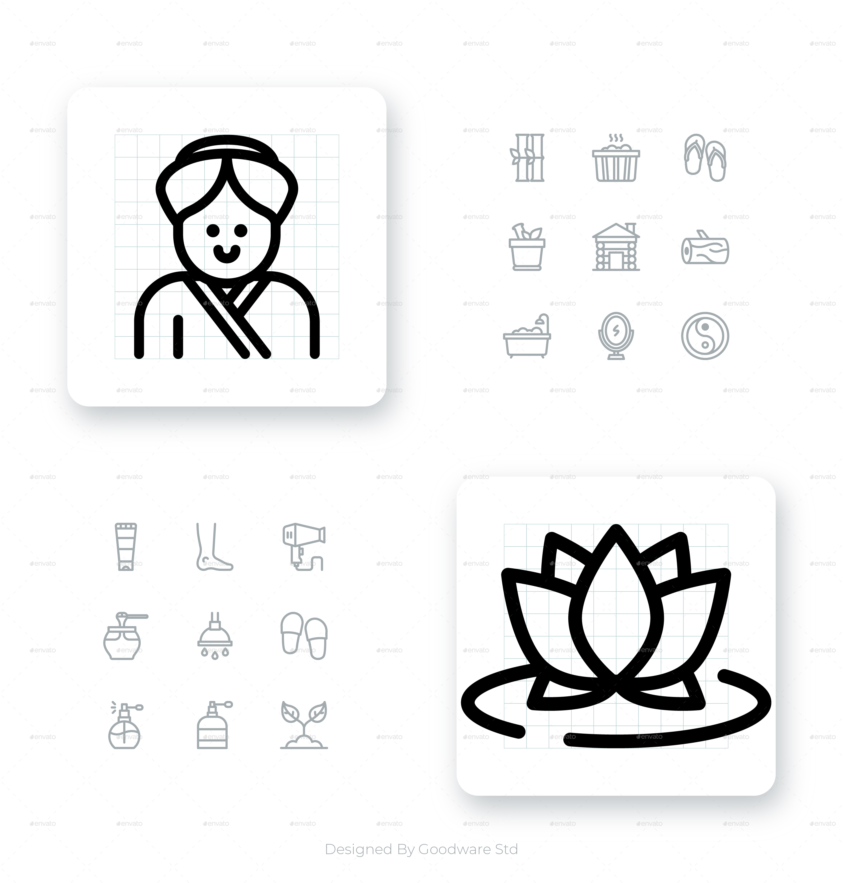 Sauna Icon, Icons | GraphicRiver