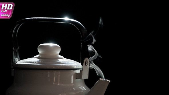 White Steam Flowing From A Teapot, Stock Footage | VideoHive