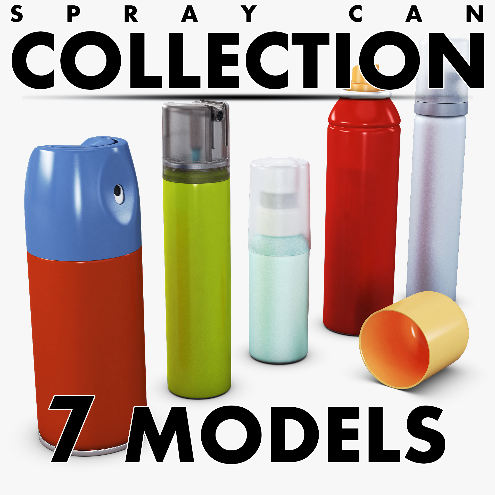 Spray Can Collection Volume 1 by Zurel | 3DOcean