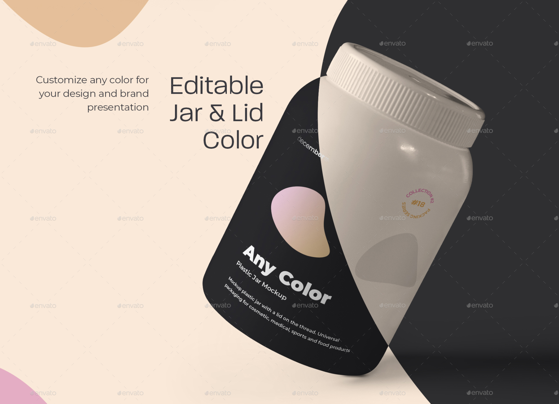 4 Mockups Plastic Fat Jar, Graphics | GraphicRiver