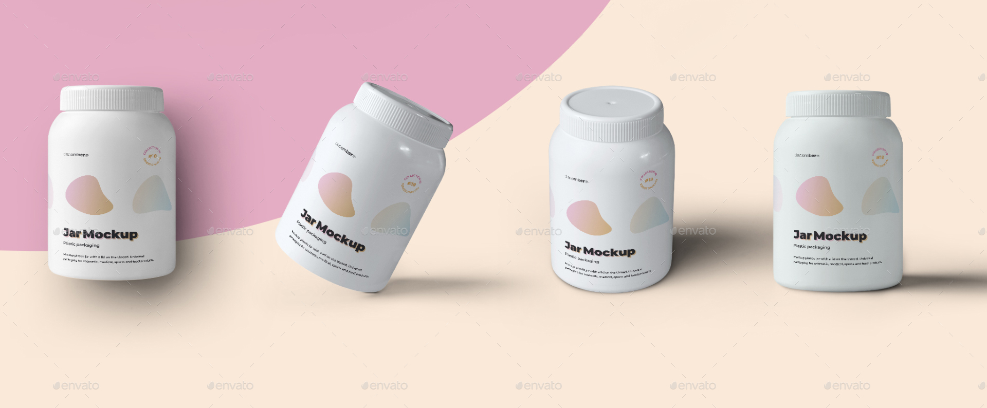 4 Mockups Plastic Fat Jar, Graphics | GraphicRiver