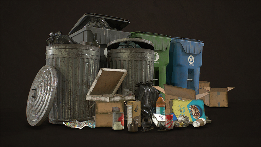 Urban Trash Pack Vol 2 - Low Poly by MSWoodvine | 3DOcean