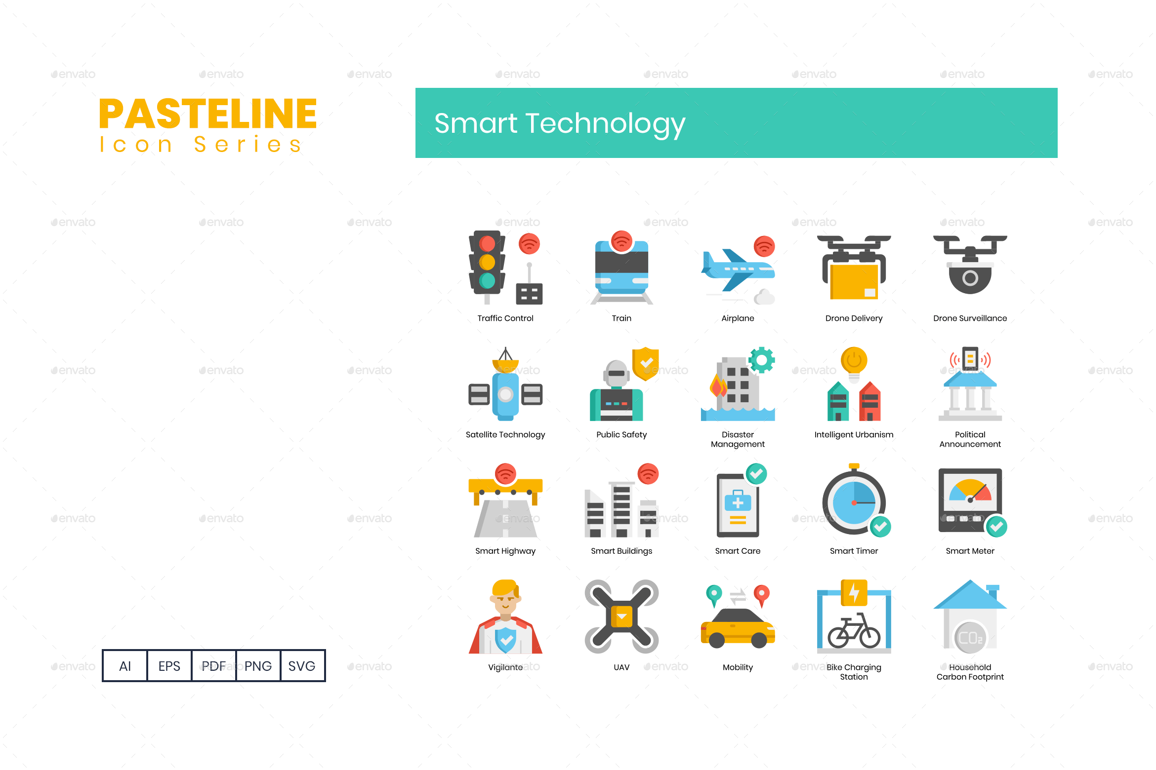 88 Smart Technology Icons, Icons | GraphicRiver