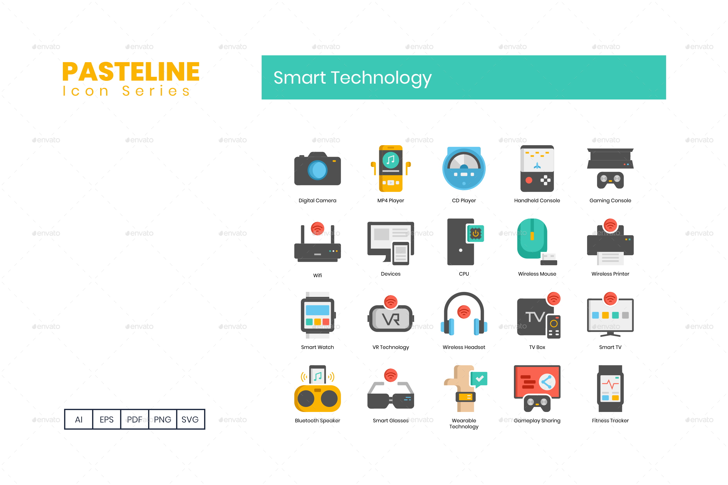 88 Smart Technology Icons, Icons | GraphicRiver
