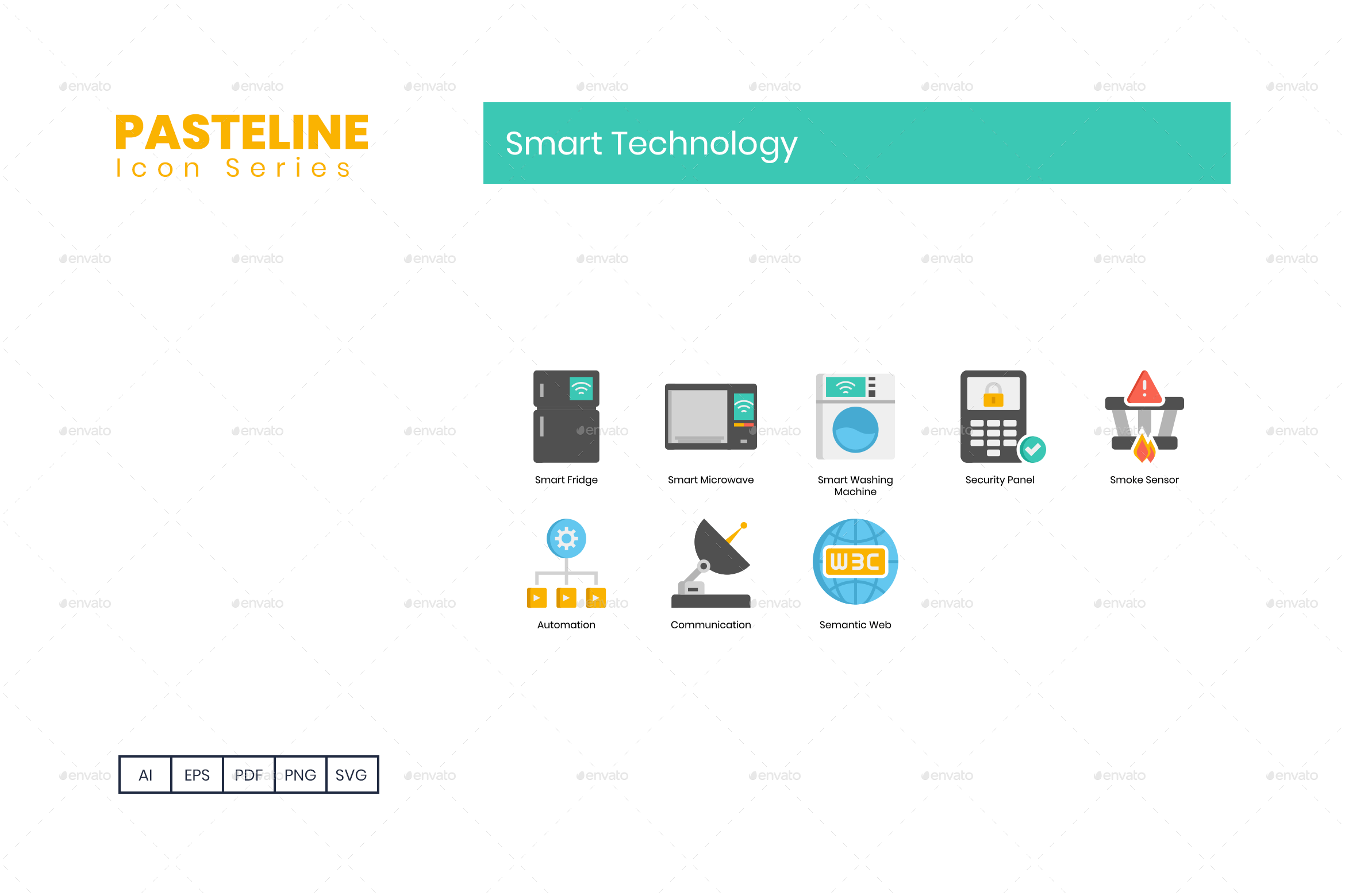 88 Smart Technology Icons, Icons | GraphicRiver
