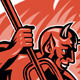 Devil Demon With Trident Pitchfork, Vectors | GraphicRiver